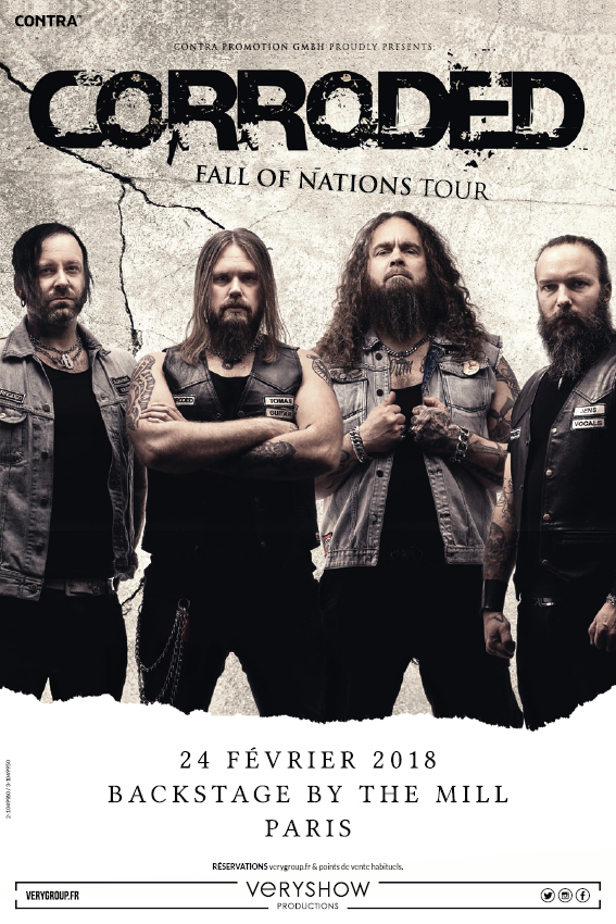 Corroded: En concert le 24 février @ Paris / Backstage By the Mill ...