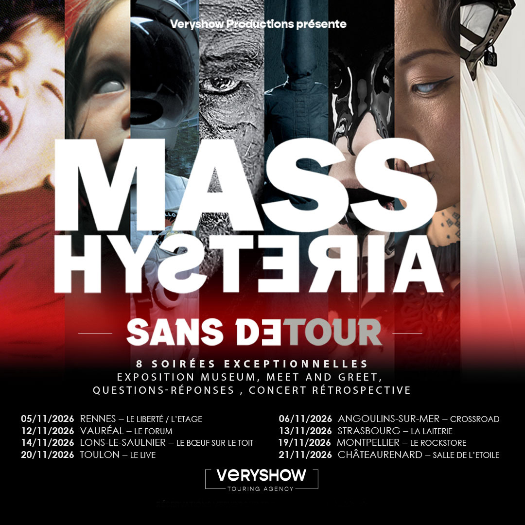 Mass Hysteria : 8 dates françaises inédites en 2026 ! - Ride The Sky