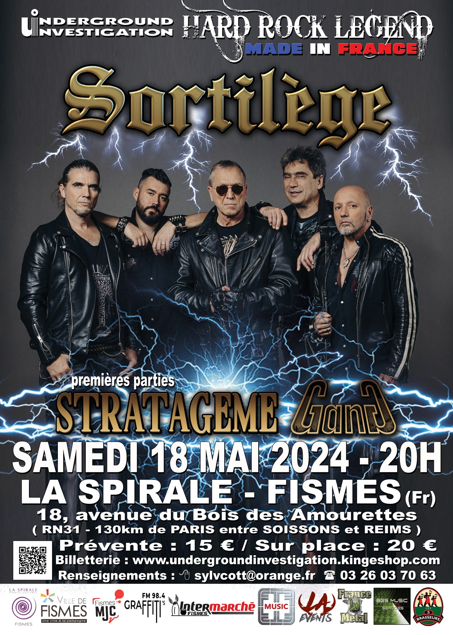 Sortilège + Stratagème + Gang : En concert le 18 mai 2024 @Fismes (51 ...