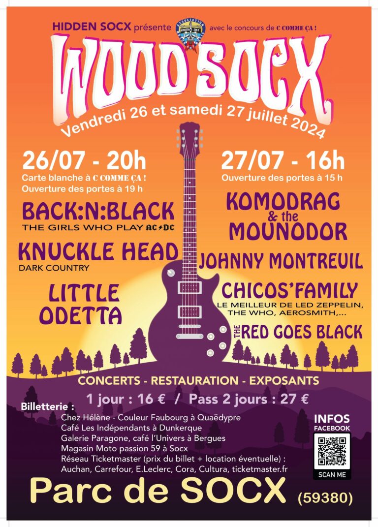 Woodsocx Festival : @Socx (59) les 26 et 27 juillet 2024 - Découvrez la ...